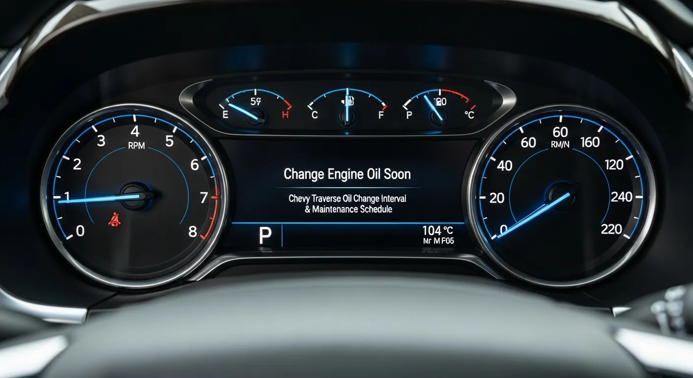 Chevy Traverse Oil Type, Capacity & Oil Change Guide